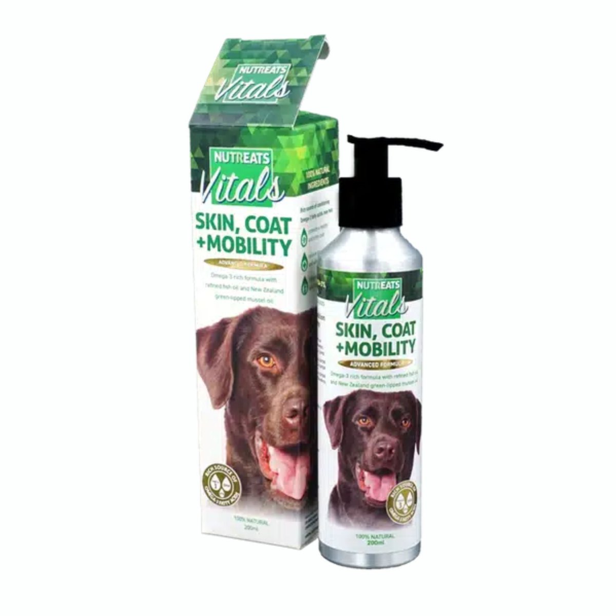 Nutreats Vitals Dog Sk/Coat+Mobility 200ml | Pet Supply