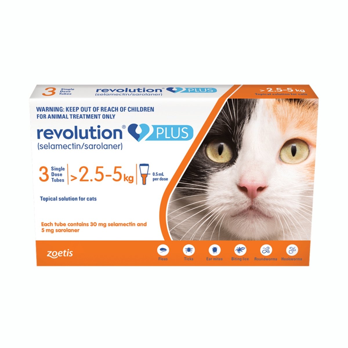 Revolution Plus for Cats (3 pack) | Effective Flea Treatment