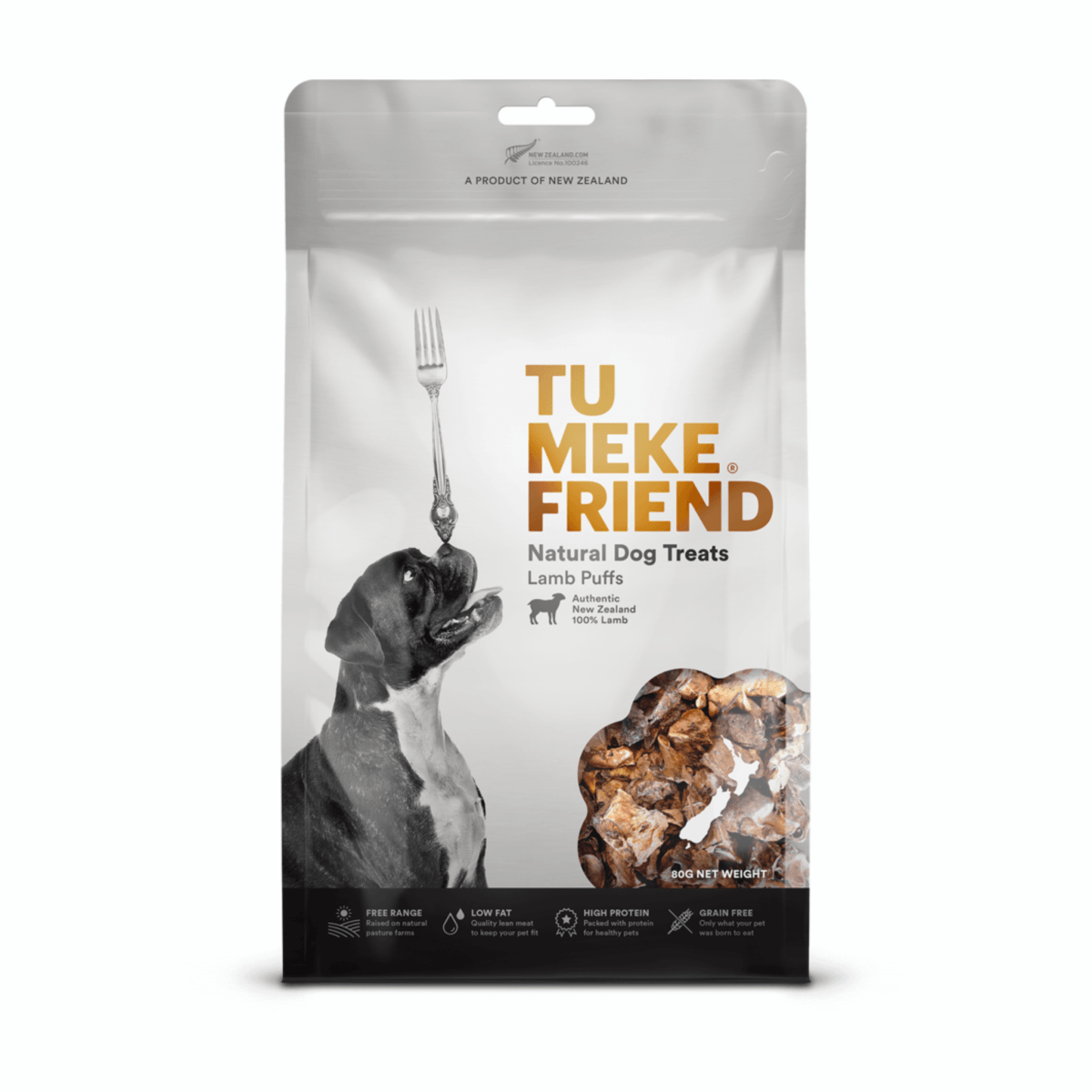 Tu Meke Lamb Puff Dog Treats – 80g